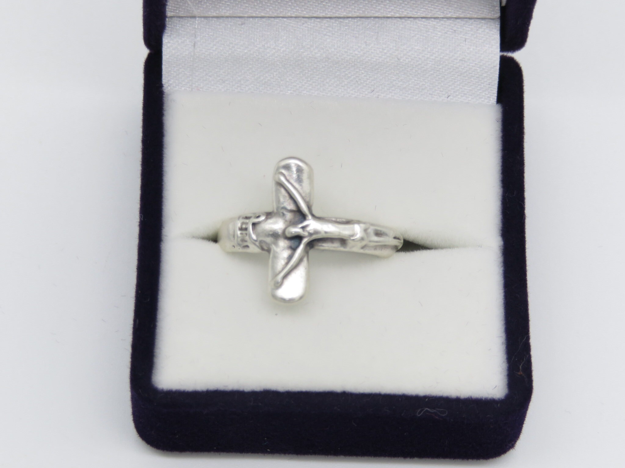 Silver alloy Crucifix ring Religious jewellery Crucifixion | Etsy