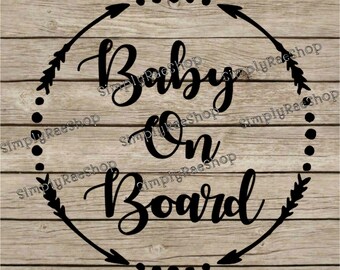 Baby on board svg | Etsy