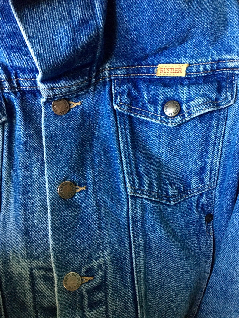 Rustler Denim Jacket 1980s - Etsy