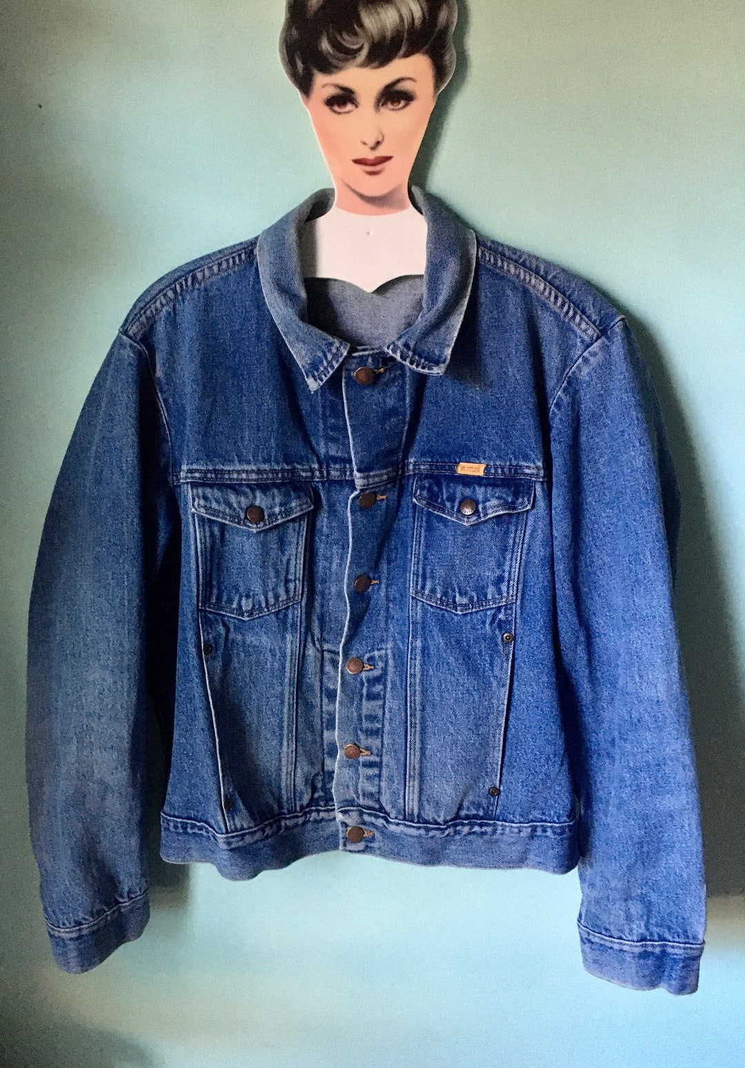 Rustler Denim Jacket 1980s - Etsy