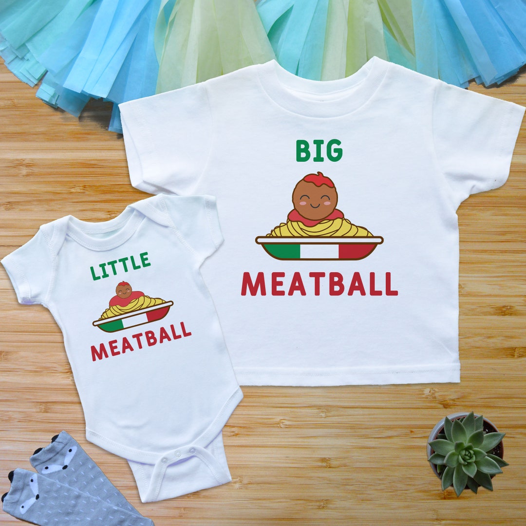 Little Meatball Big Meatball Bodysuit or Shirt, Italian Baby Shower ...