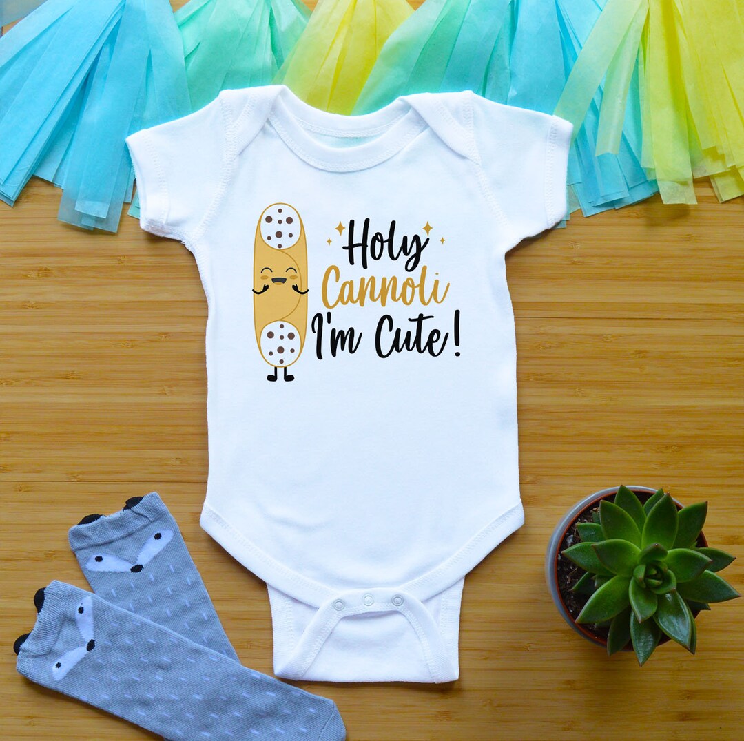Cannoli Baby Outfit, Funny Baby Shower Gift, Italian Newborn Baby ...