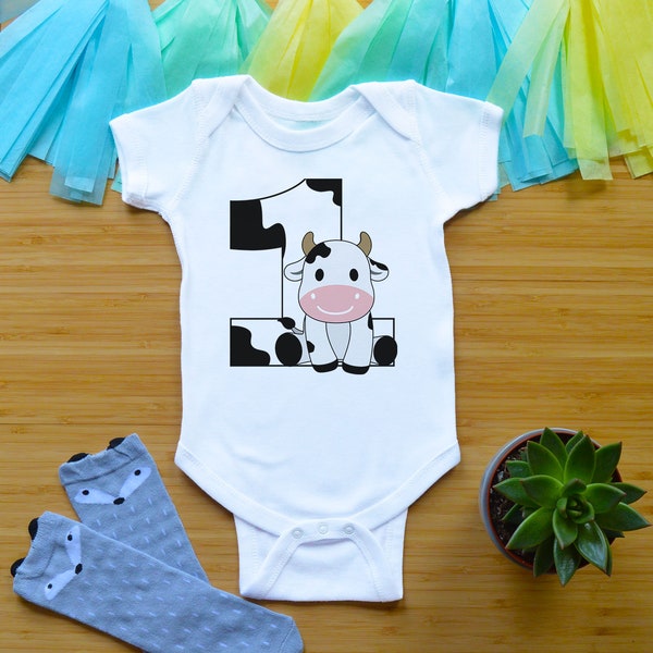 Cow 1st Birthday Boy - Etsy