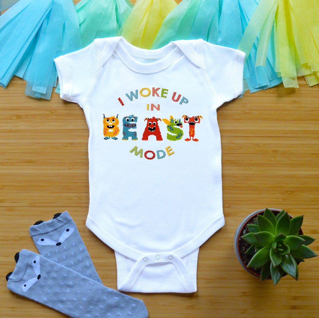 Beast Mode Baby Outfit, Funny Baby Shower Gift, Monsters Newborn Baby ...