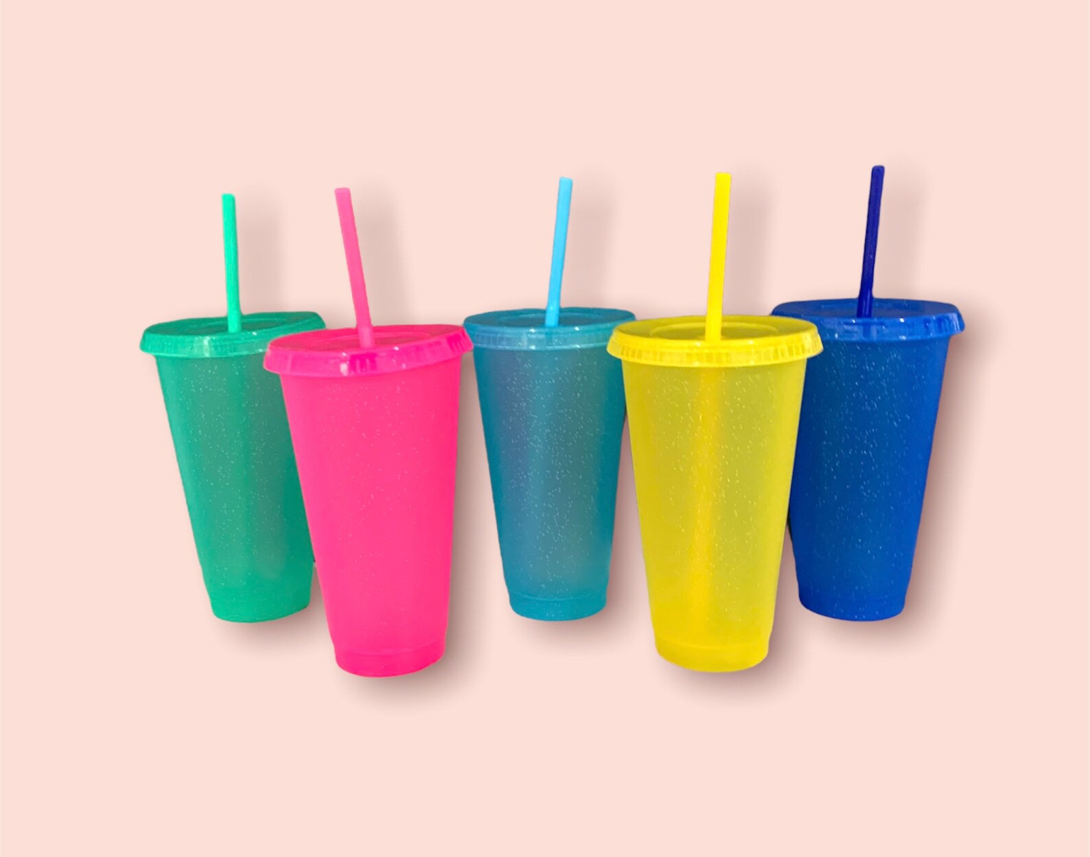 Glittery 24oz Cold Cup Set of 5 /wholesale/cup Making - Etsy