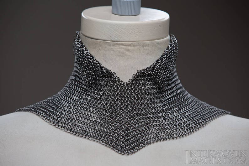 High Neck Chainmaille Collar - Etsy