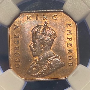 1932 Straits 1/2C London, United Kingdom Coin MS 65 BN RARE Coin - Etsy