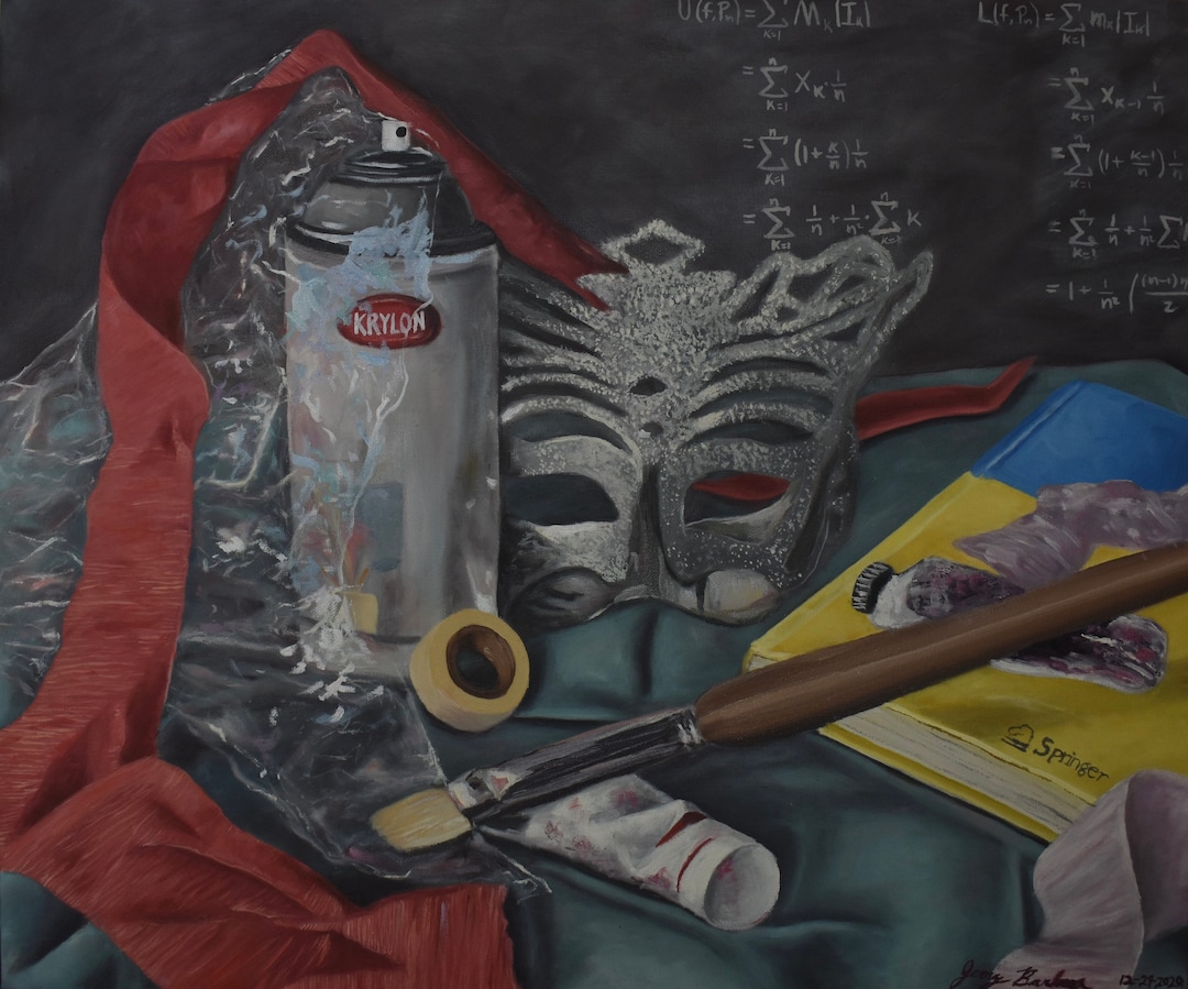 Still Life Painting Mathematics Realism Oil Painting on Canvas ...