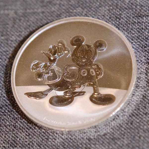 Mickey Mouse Silver Coin - Etsy