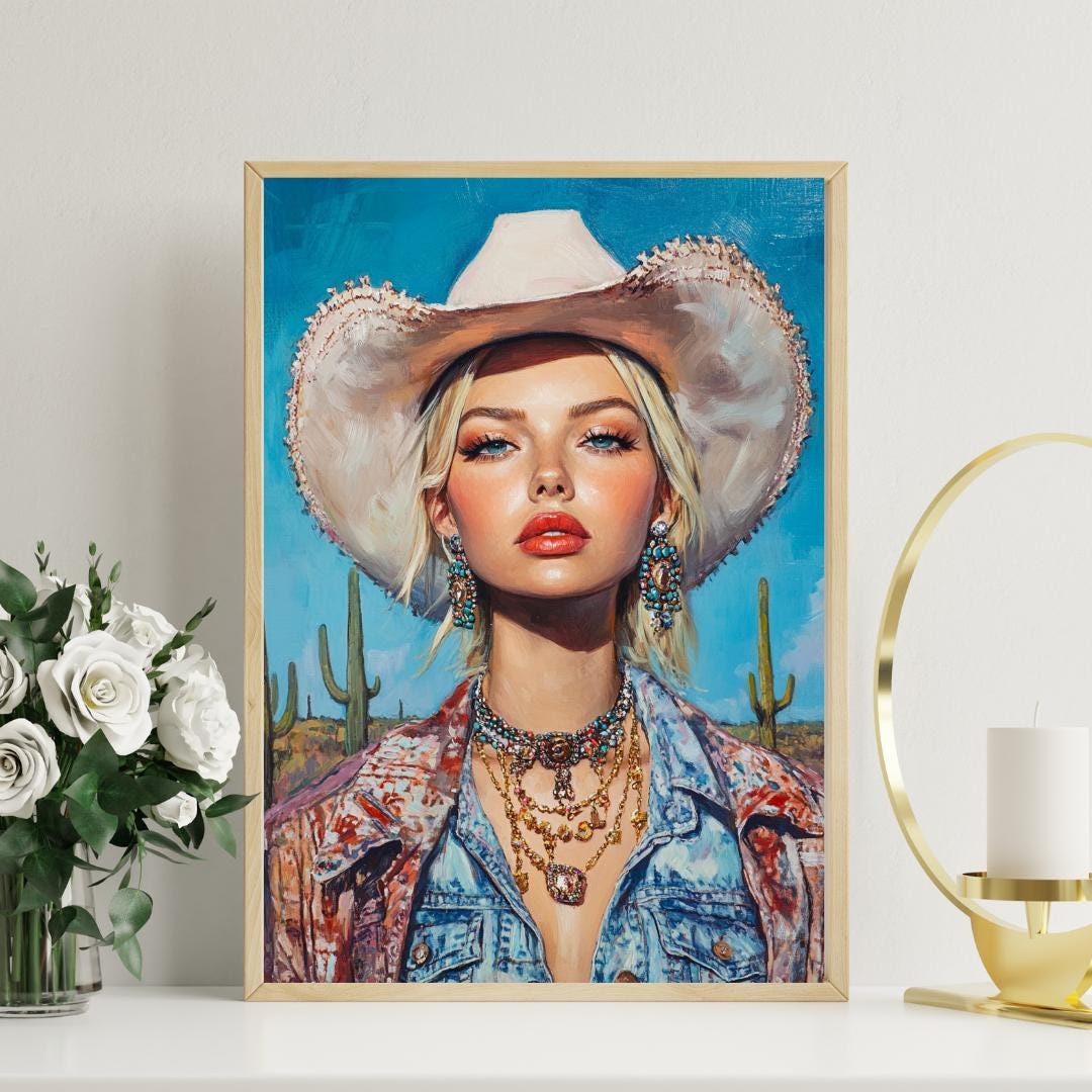 Cowgirl Glam Art Print: Western Fashion Boutique Decor (digital ...