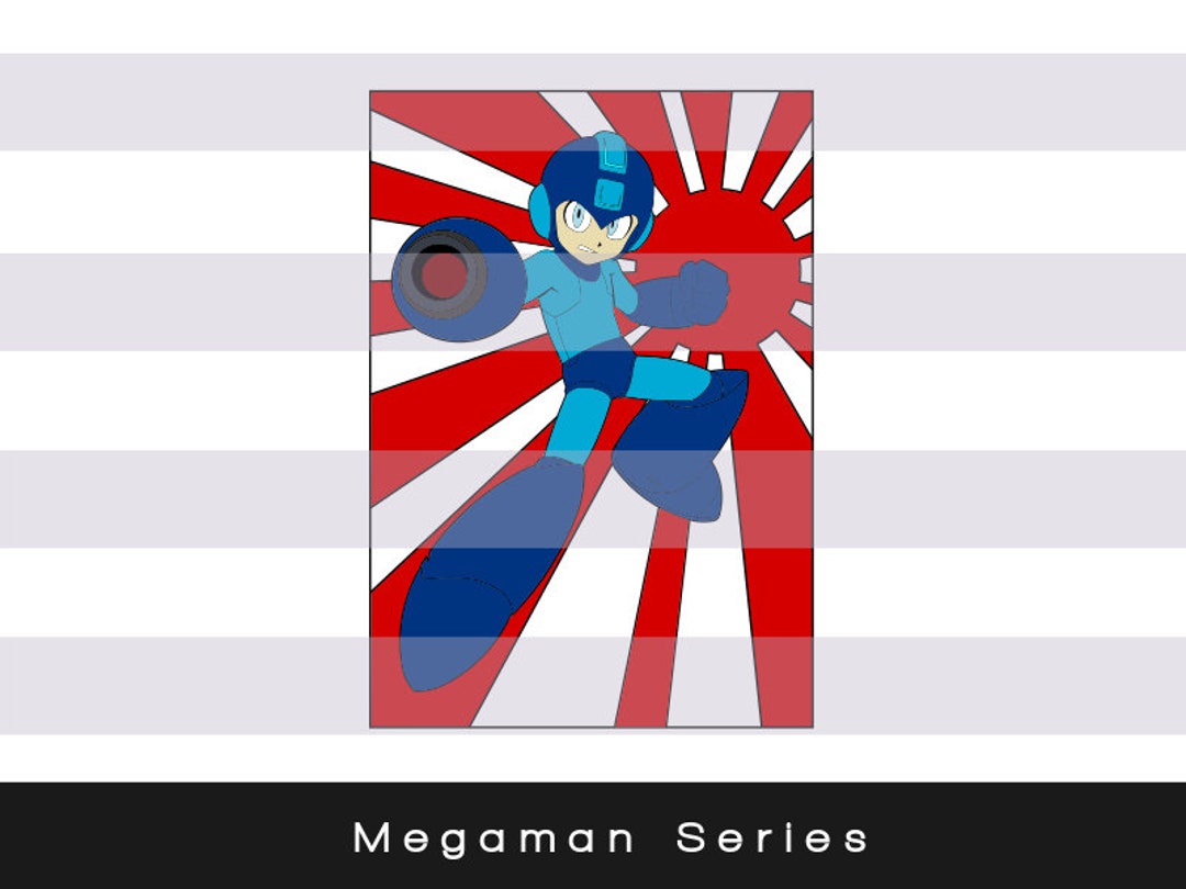 Megaman Rising Sun Cut File SVG, PNG - Etsy