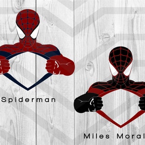Spider Superheroes | Spider-man Sublimation Design | Miles Morales SVG ...