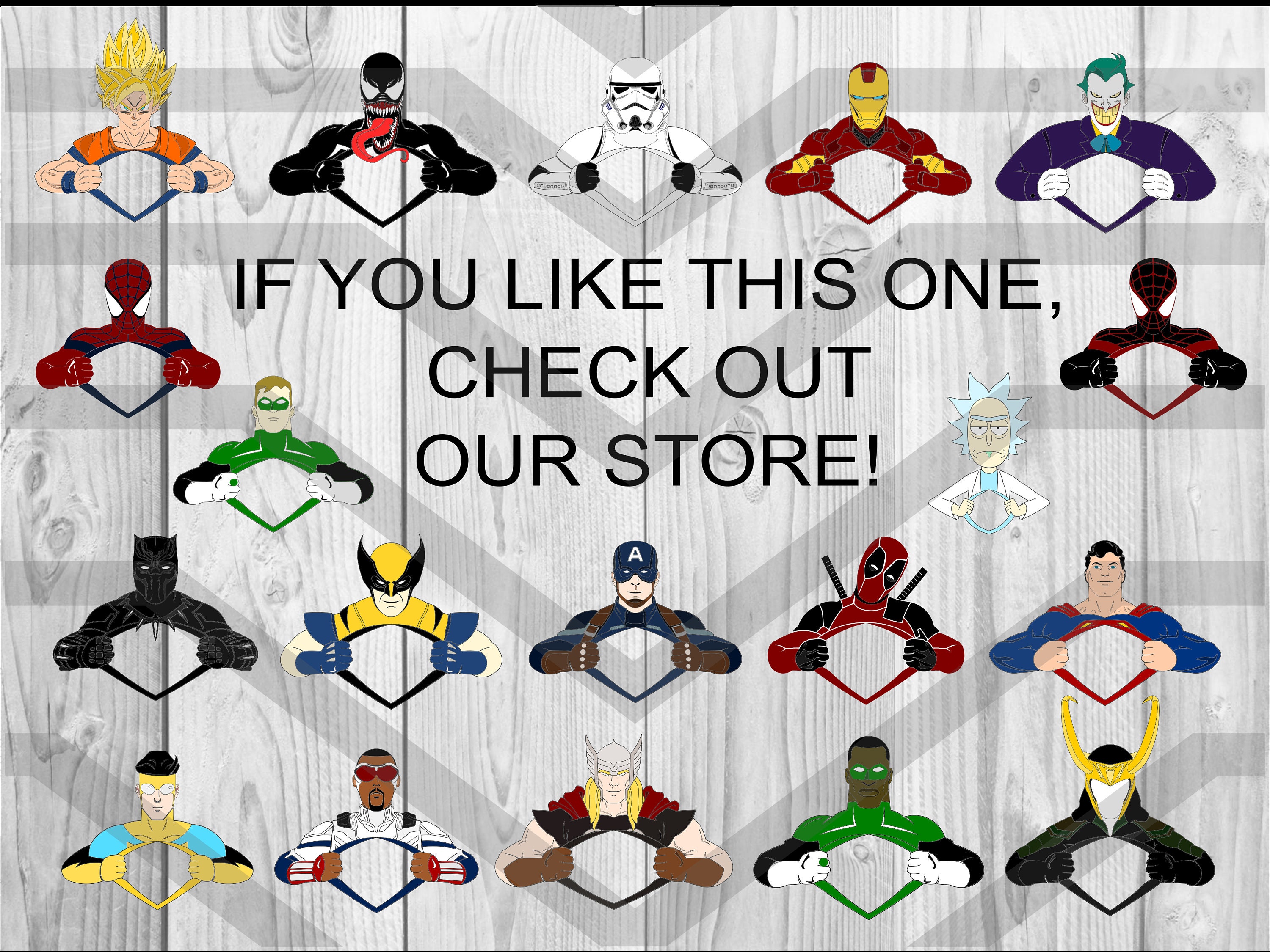 Superhero SVG: Deadpool Open Chest Cut Files - Etsy