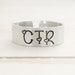 CTR Heart Ring Hand Stamped Ring Adjustable Choose the - Etsy