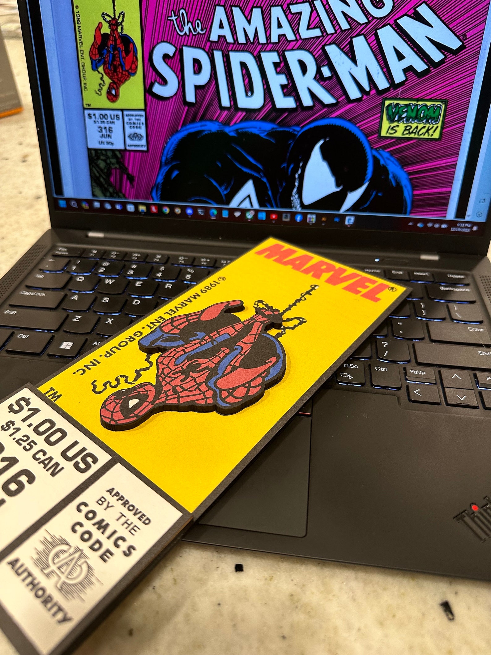 Comic Book Art: Amazing Spider-man #316 Corner Box Venom - Etsy