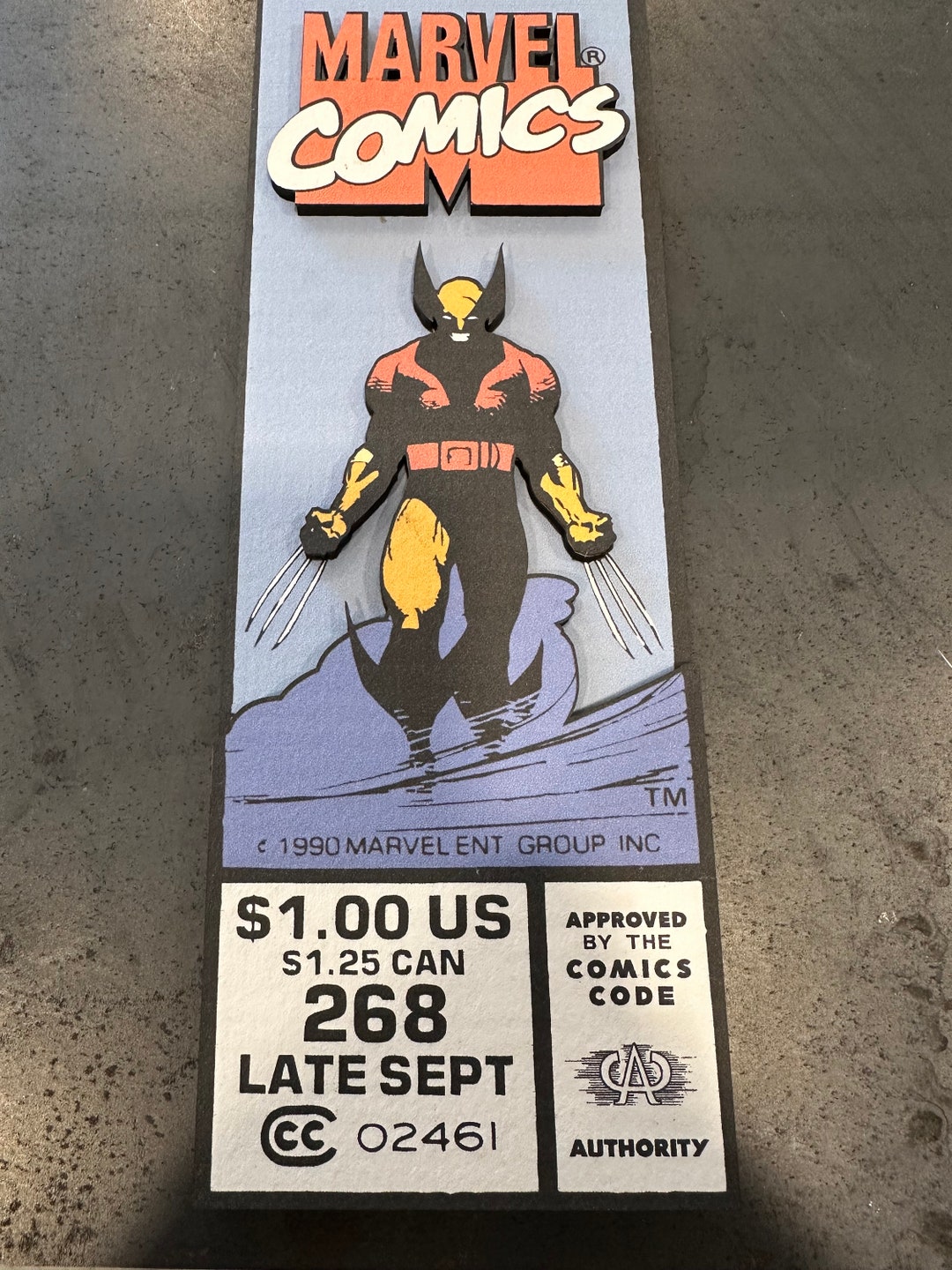 Comic Book Art: X-men #268 Corner Box Featuring Wolverine - Etsy