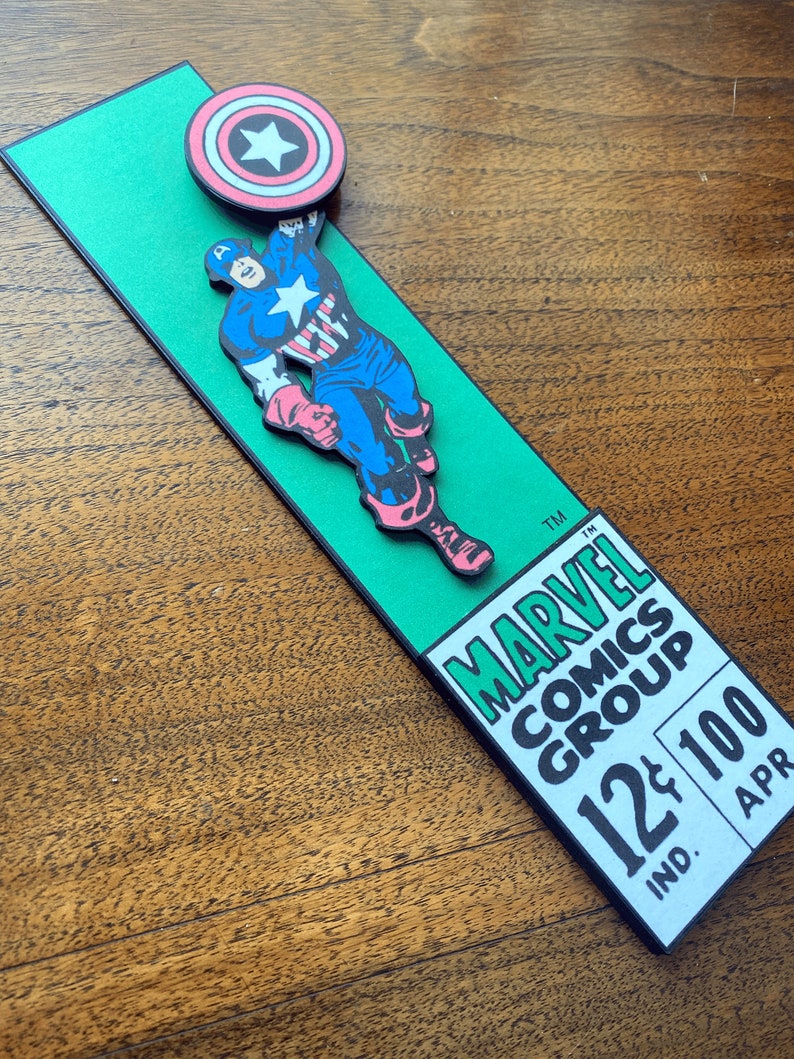 Custom Corner Box: Captain America 100 - Etsy