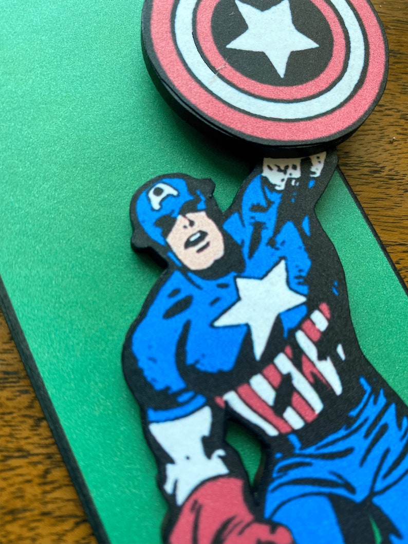Custom Corner Box: Captain America 100 - Etsy
