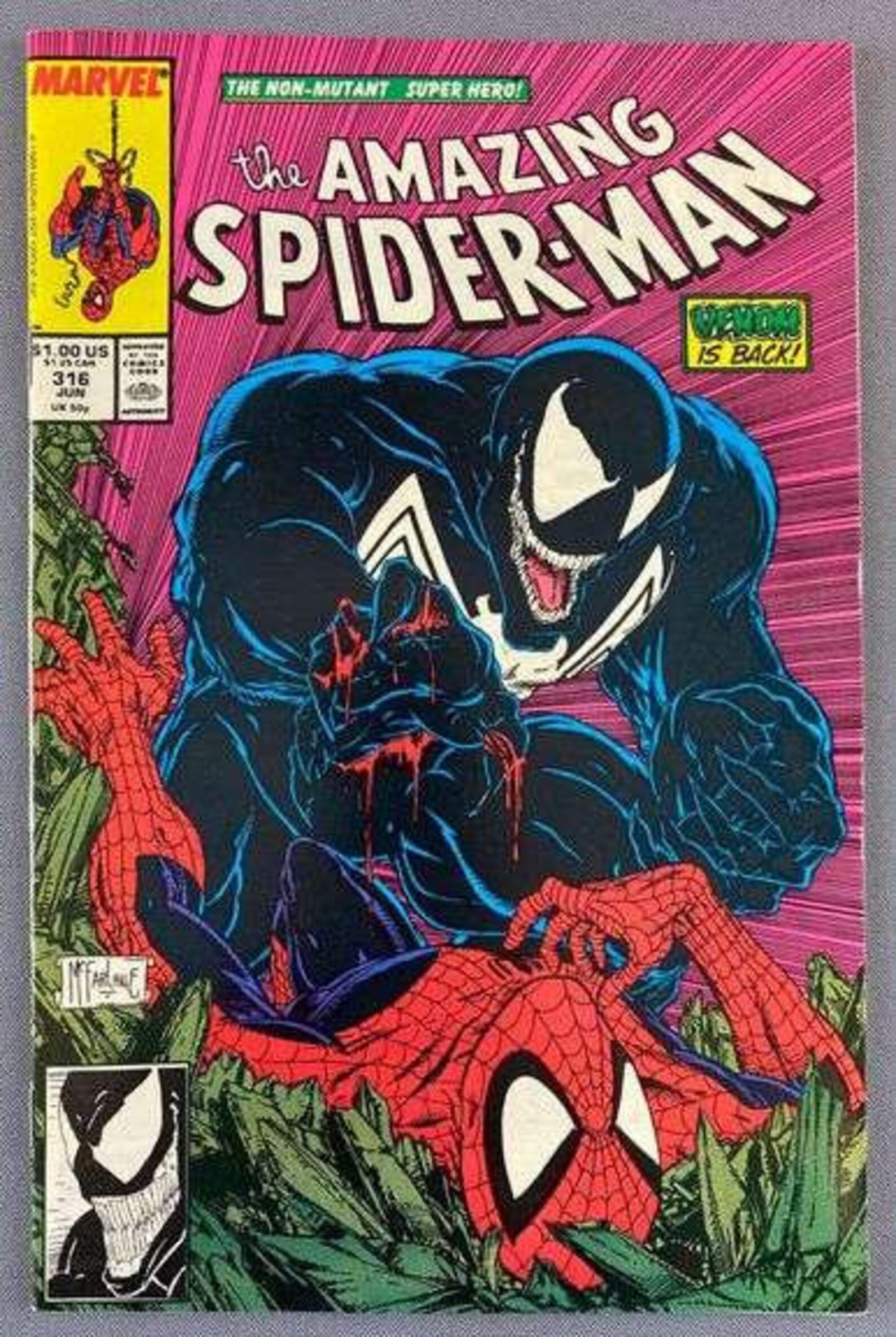 Comic Book Art: Amazing Spider-man #316 Corner Box Venom - Etsy
