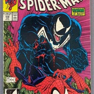 Comic Book Art: Amazing Spider-man #316 Corner Box Venom - Etsy