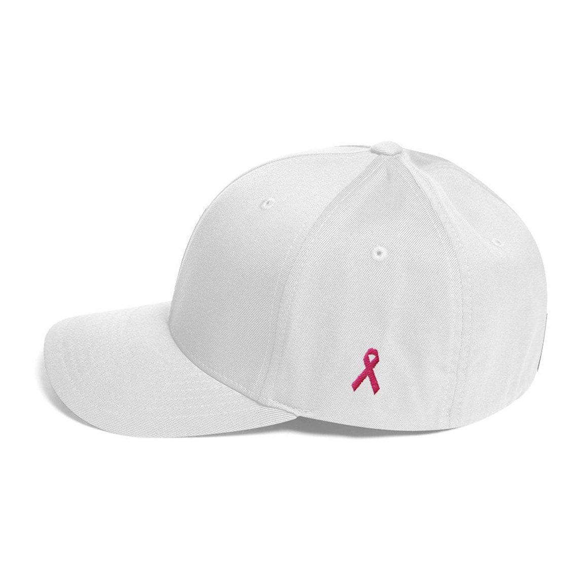 Breast Cancer Awareness Fitted Hat Pink Ribbon Baseball Cap Cancer ...