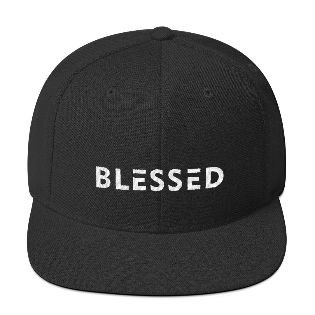 Blessed Flat Brim Snapback Hat | Men's Christian Hats | Inspirational ...