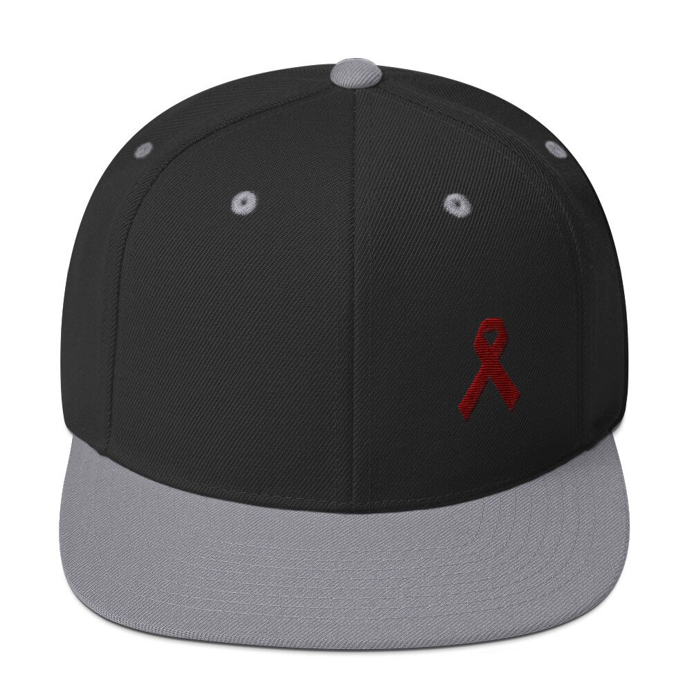 Multiple Myeloma Awareness Flat Brim Snapback Hat Burgundy | Etsy