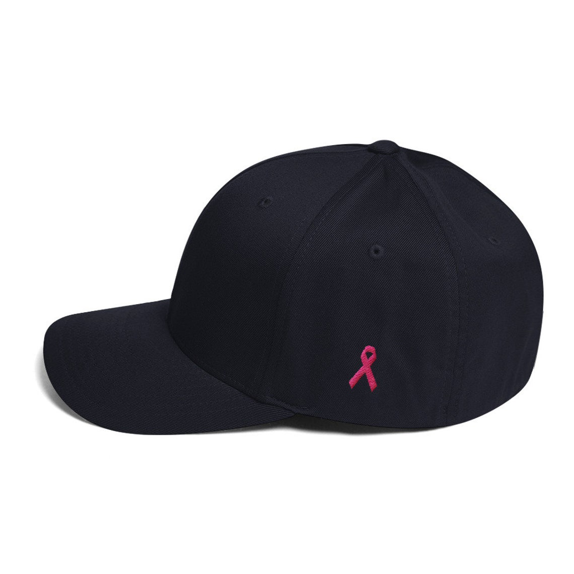 Breast Cancer Awareness Fitted Hat Pink Ribbon Baseball Cap Cancer ...