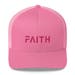 FAITH Christian Snapback Trucker Hat With Pink Stitching | Christian ...