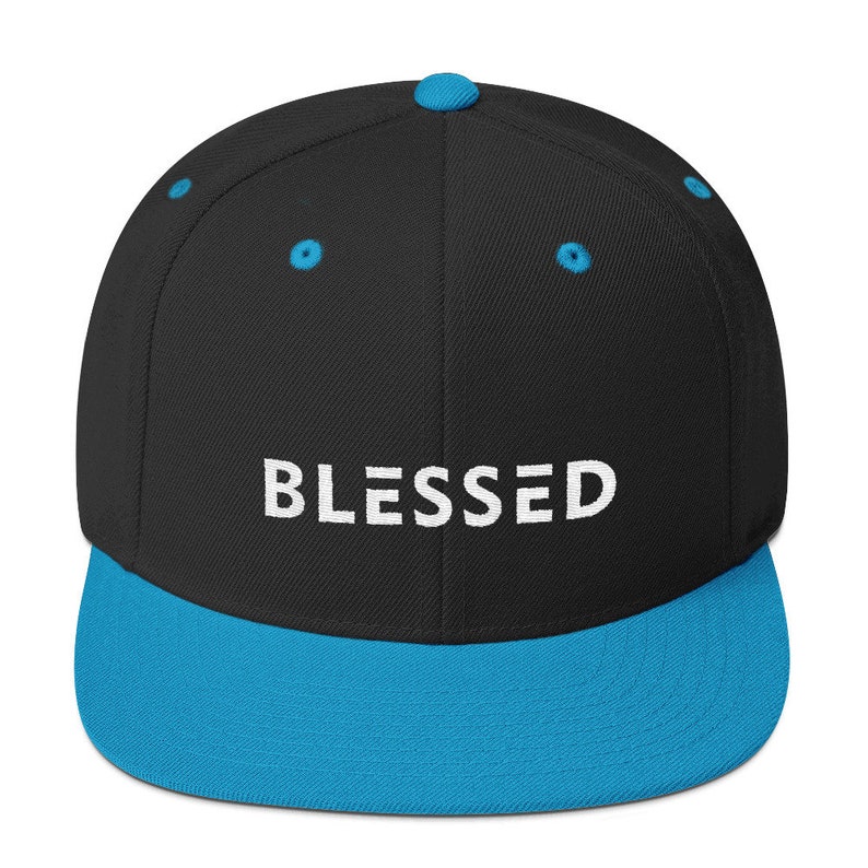 Blessed Flat Brim Snapback Hat | Men's Christian Hats | Inspirational ...