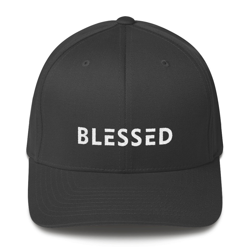 Blessed Fitted Flexfit Twill Baseball Cap | Men's Christian Hats ...