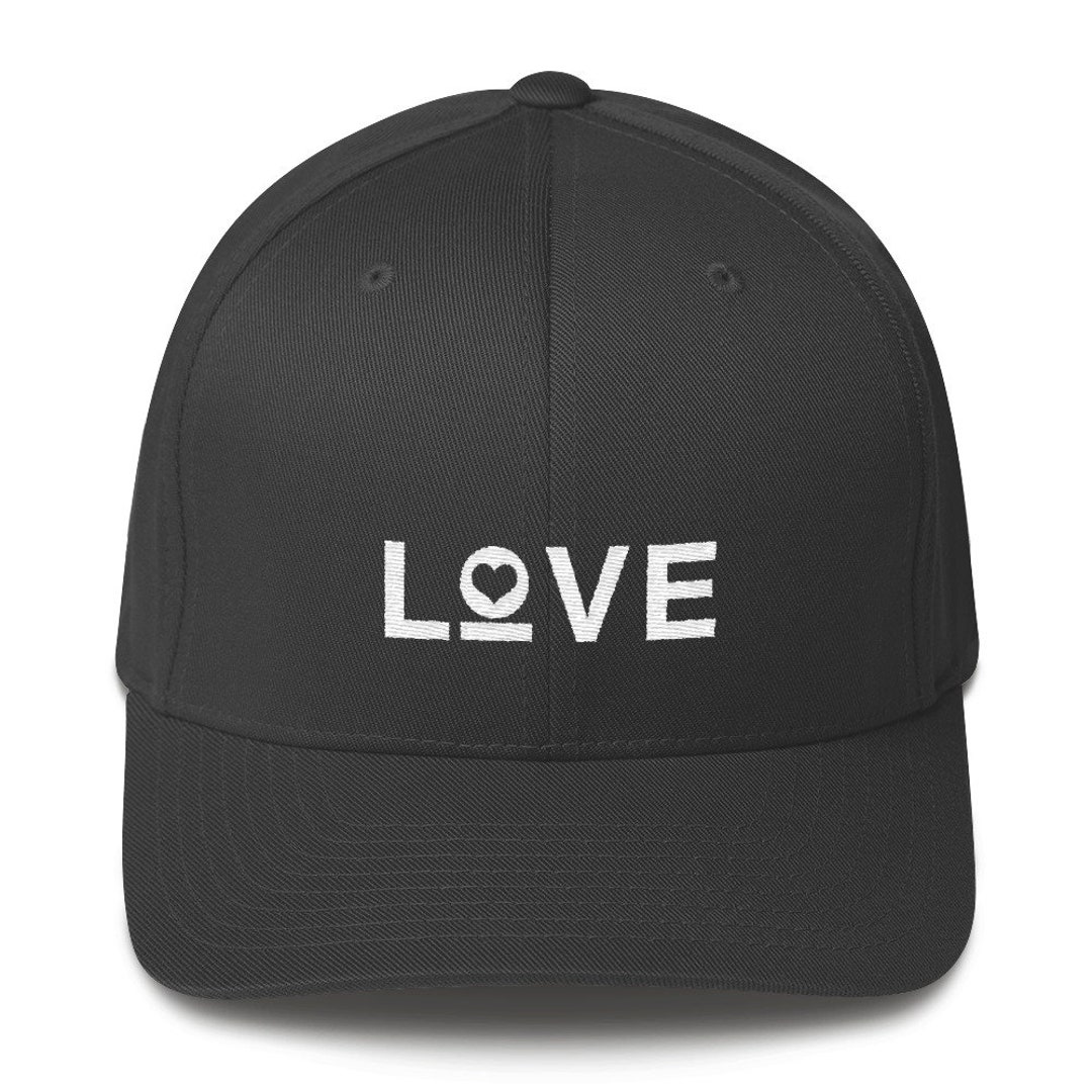 Love Fitted Flexfit Baseball Cap | Love Baseball Hat | Fitted Baseball ...