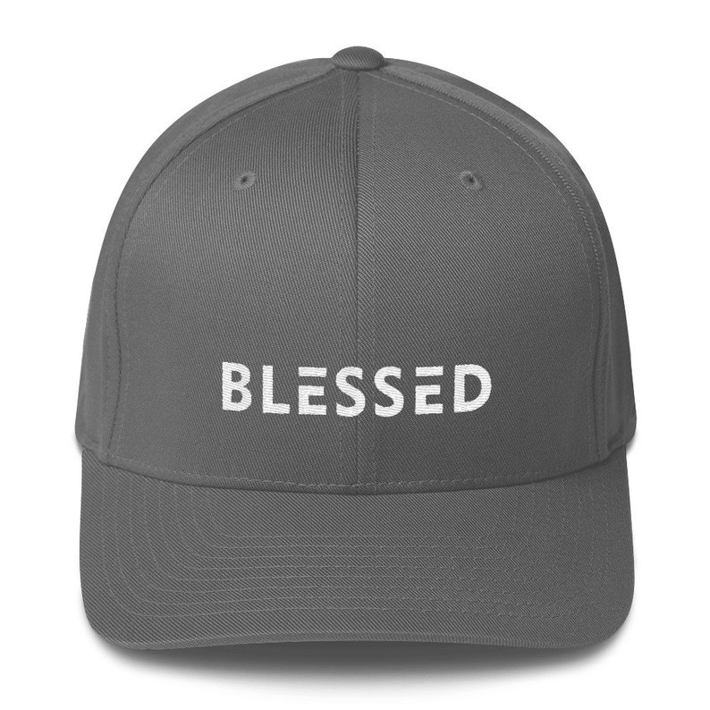 Blessed Fitted Flexfit Twill Baseball Cap | Men's Christian Hats ...
