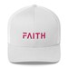 FAITH Christian Snapback Trucker Hat With Pink Stitching | Christian ...