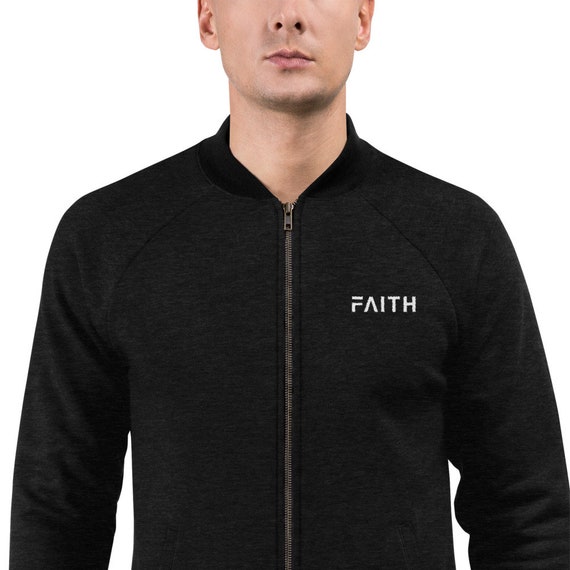 Faith Bomber Jacket Christian Sweater Christian Sweatshirt | Etsy