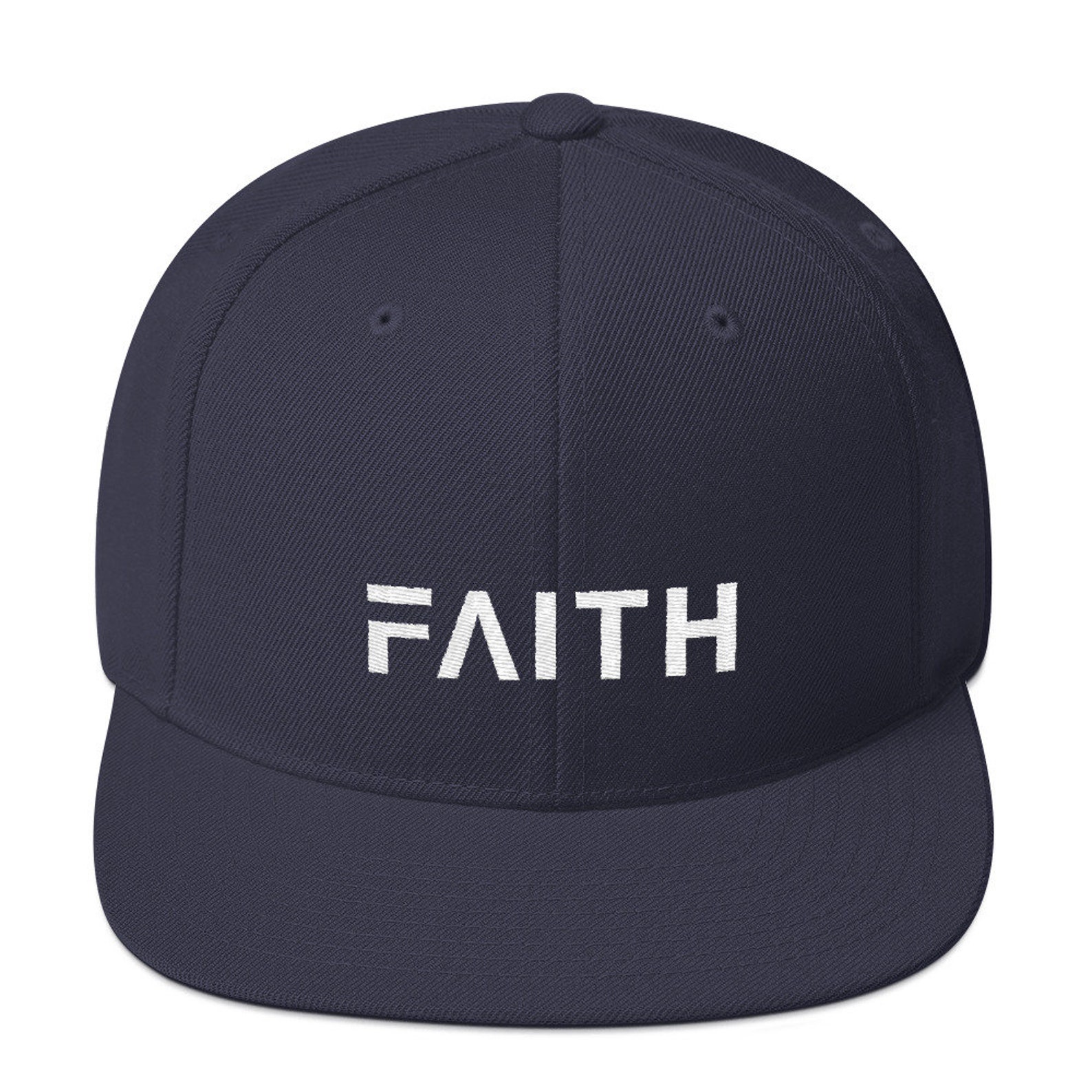 Faith Snapback Hat With Flat Brim | Christian Hats | Flat Bill Hat ...