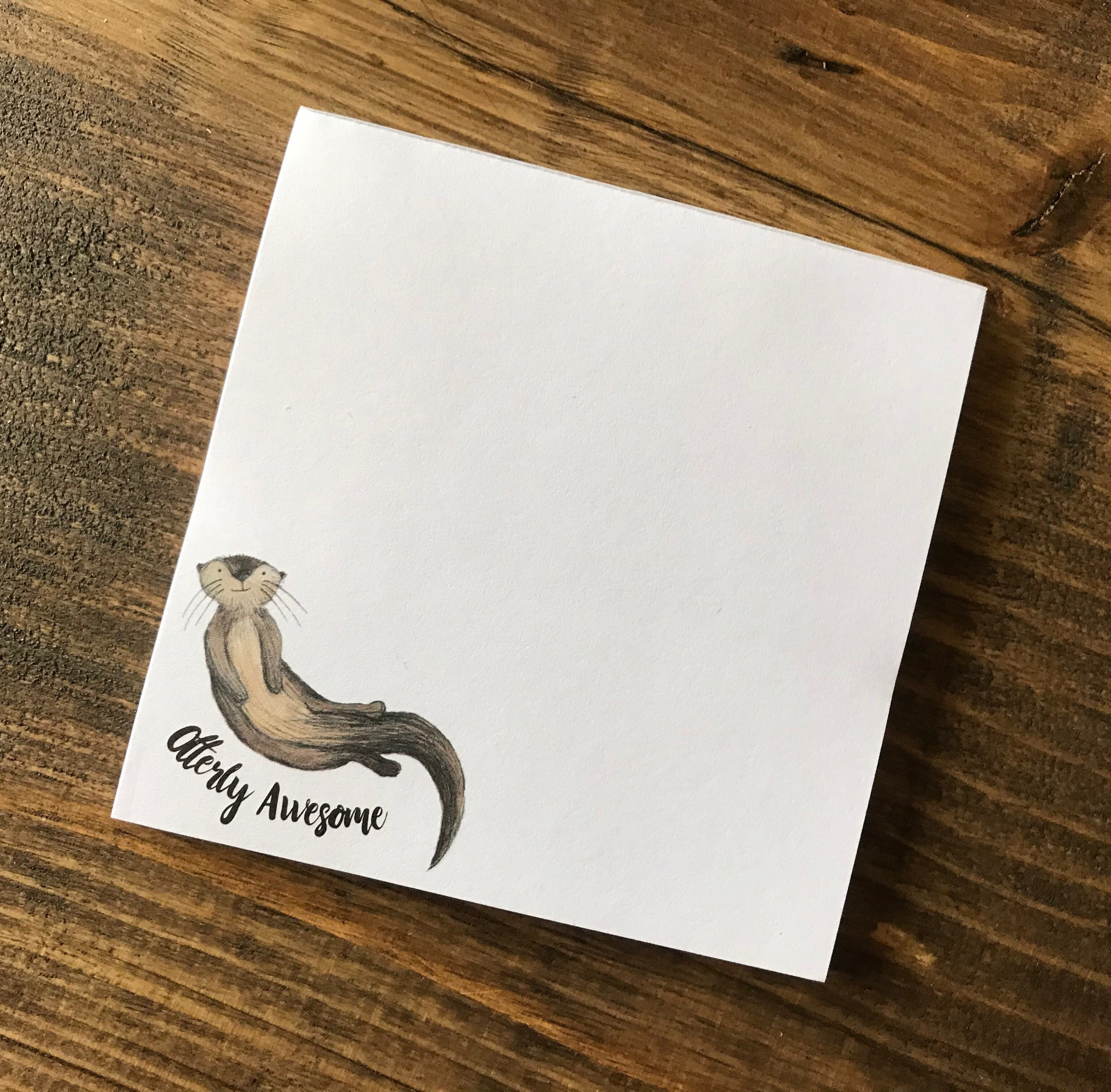 OTTER Memo Pad Notepad Notes OTTERLY AWESOME Catherine Redgate - Etsy