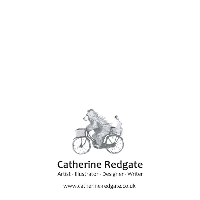 Raining Fish Greeting Card - Blank Inside- by Catherine Redgate BEAR ...