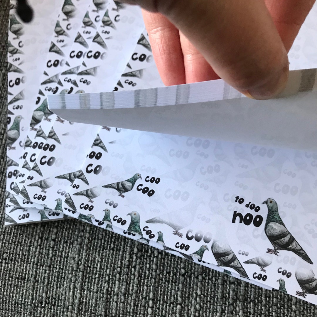 PIGEON A5 Writing Paper Pad Notepad Notes Catherine Redgate Stationery ...