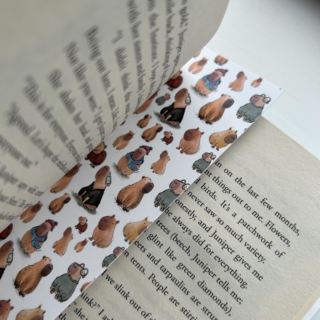 CAPYBARA BOOKMARK Catherine Redgate Illustration Gift Cottage Core Cosy ...