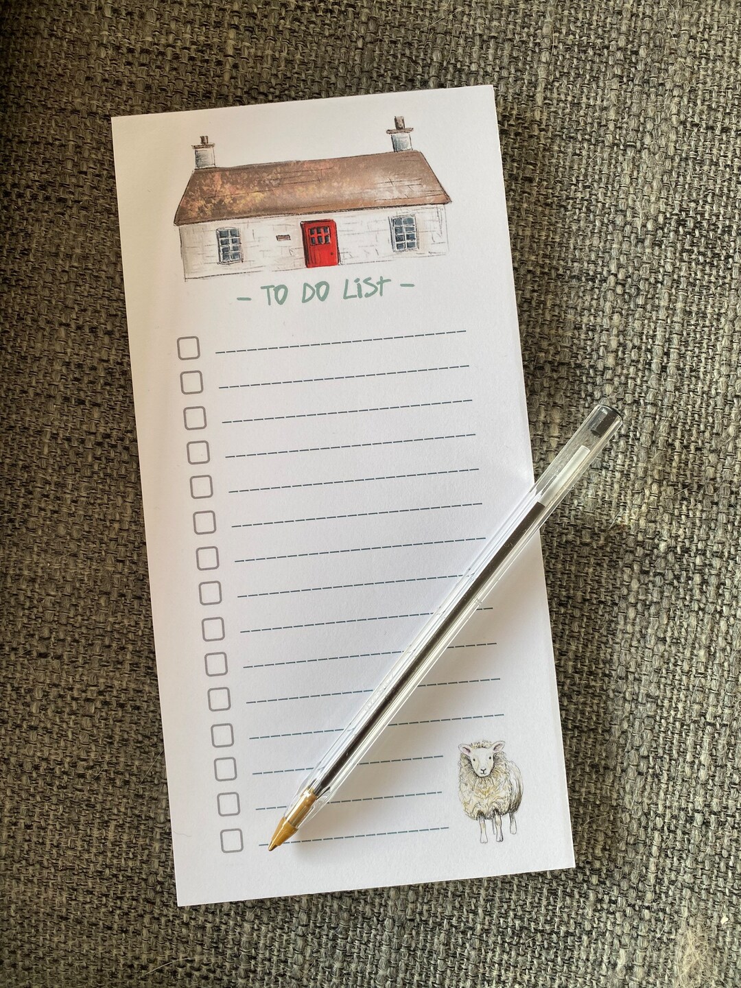 BOTHY Cottage LIST Pad Notepad Notes Catherine Redgate Stationery ...