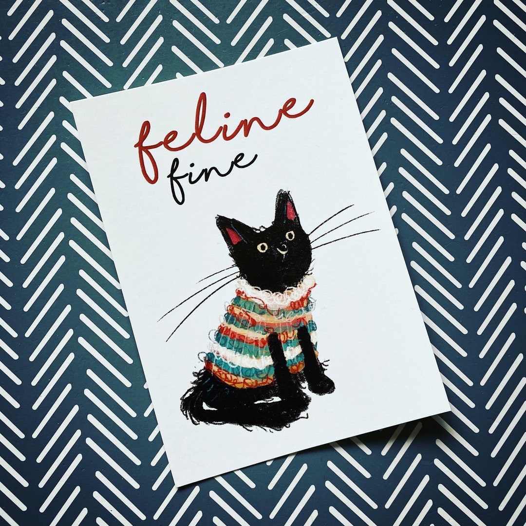 FELINE FINE Postcard Catherine Redgate Illustration Scottish Letter ...