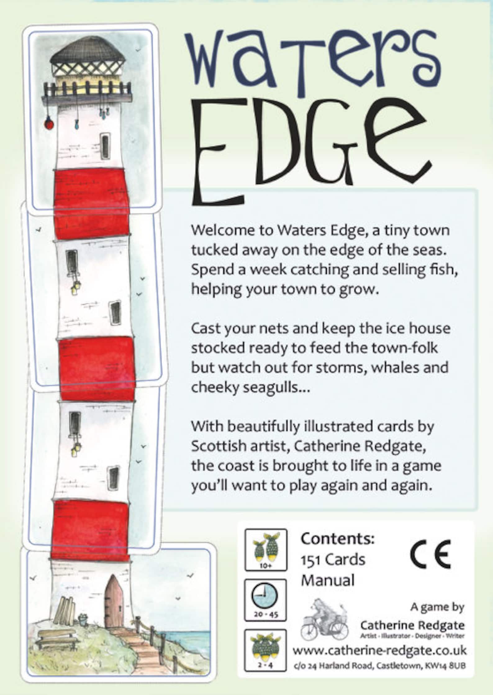 WATERS EDGE the Game With a Catch! Illustrated Card Game Catherine ...