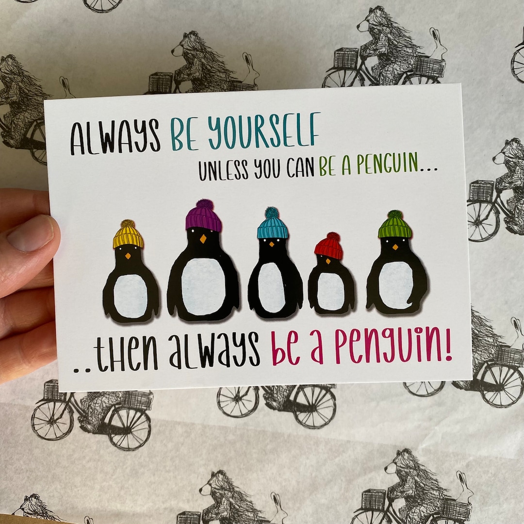 Always Be a PENGUIN Postcard Catherine Redgate Letter Card Message ...
