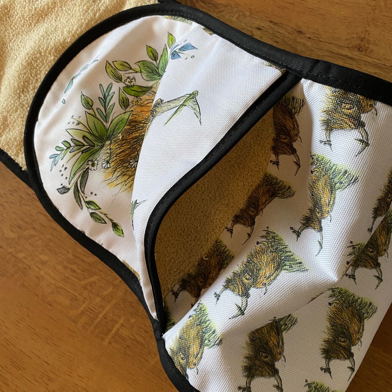 Highland Cow Double OVEN GLOVES 100% Cotton Hanging Loop Catherine ...
