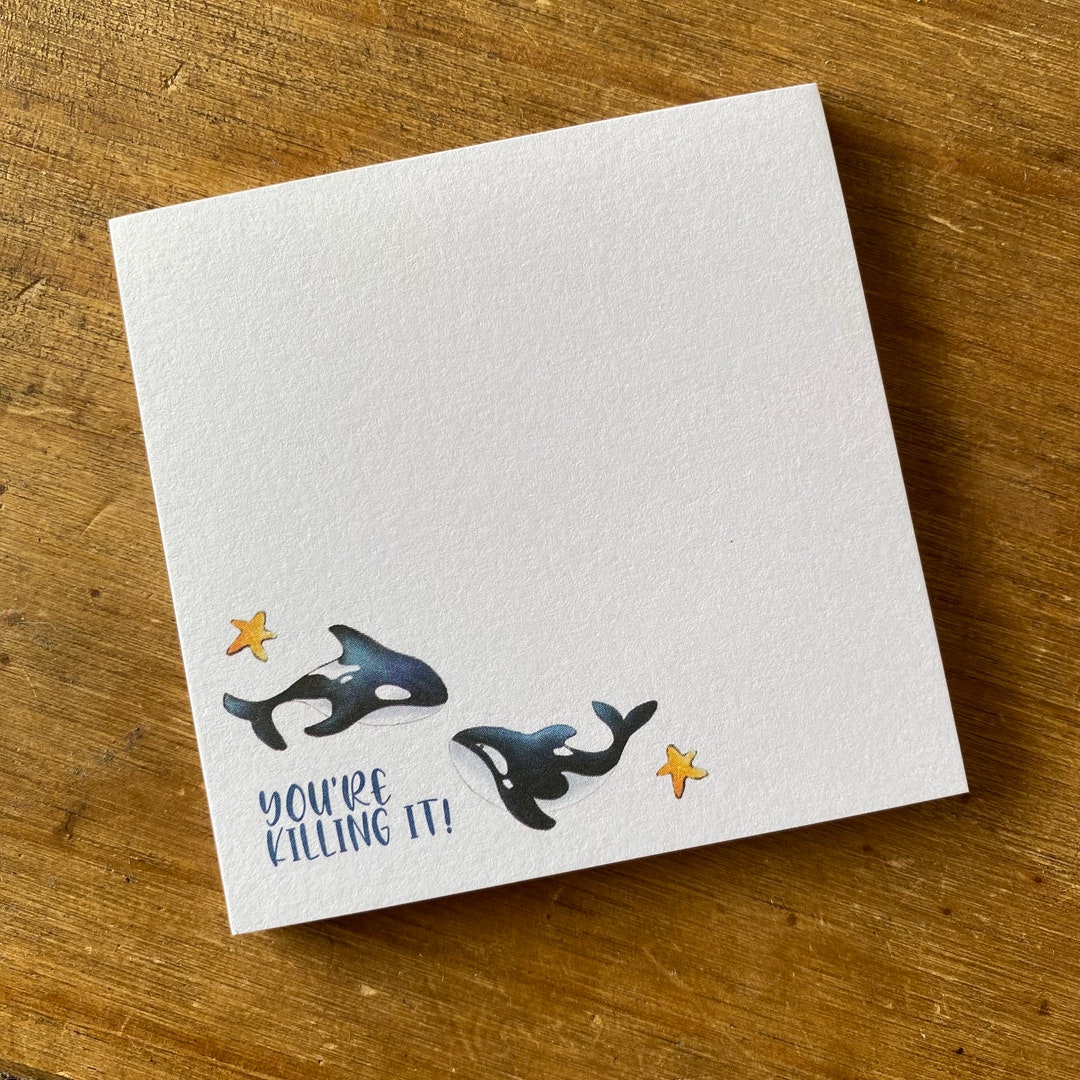 KILLING IT ORCA Whale Memo Pad Notepad Notes Catherine Redgate ...