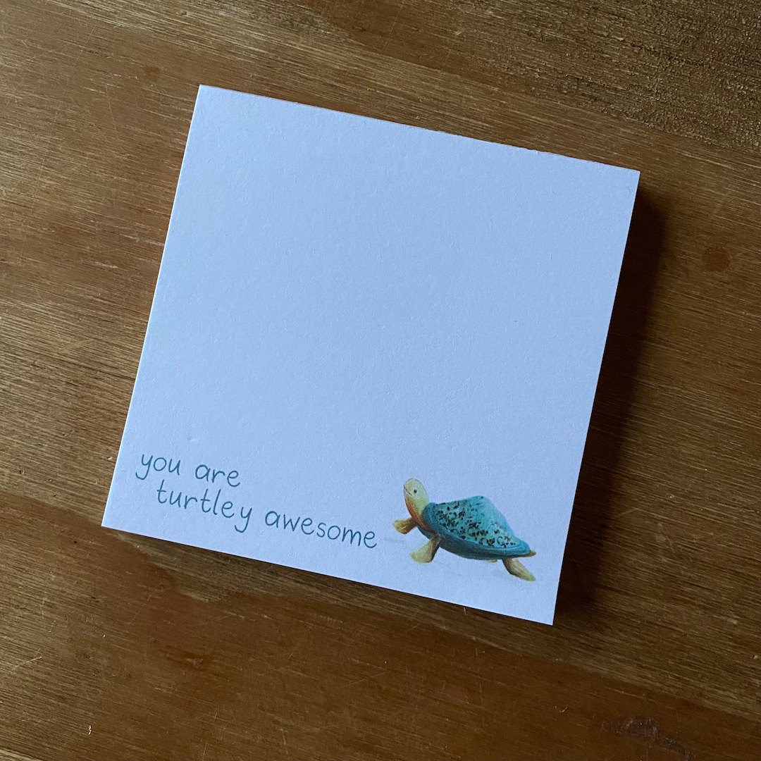 TURTLEY AWESOME Memo Pad Notepad Notes Catherine Redgate Stationery ...