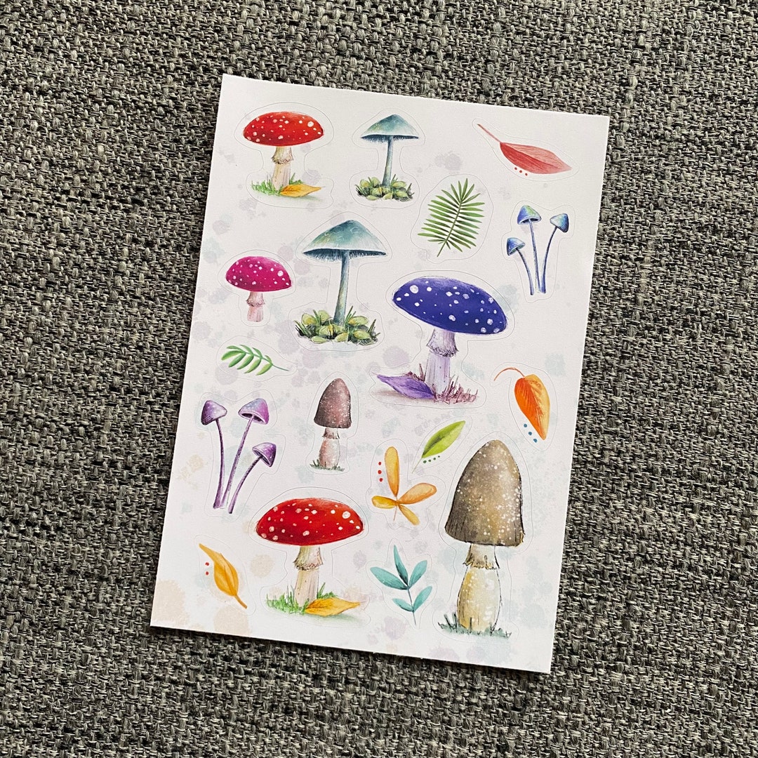 Funky FUNGI STICKER SHEET Illustration Catherine Redgate Paper Bujo ...