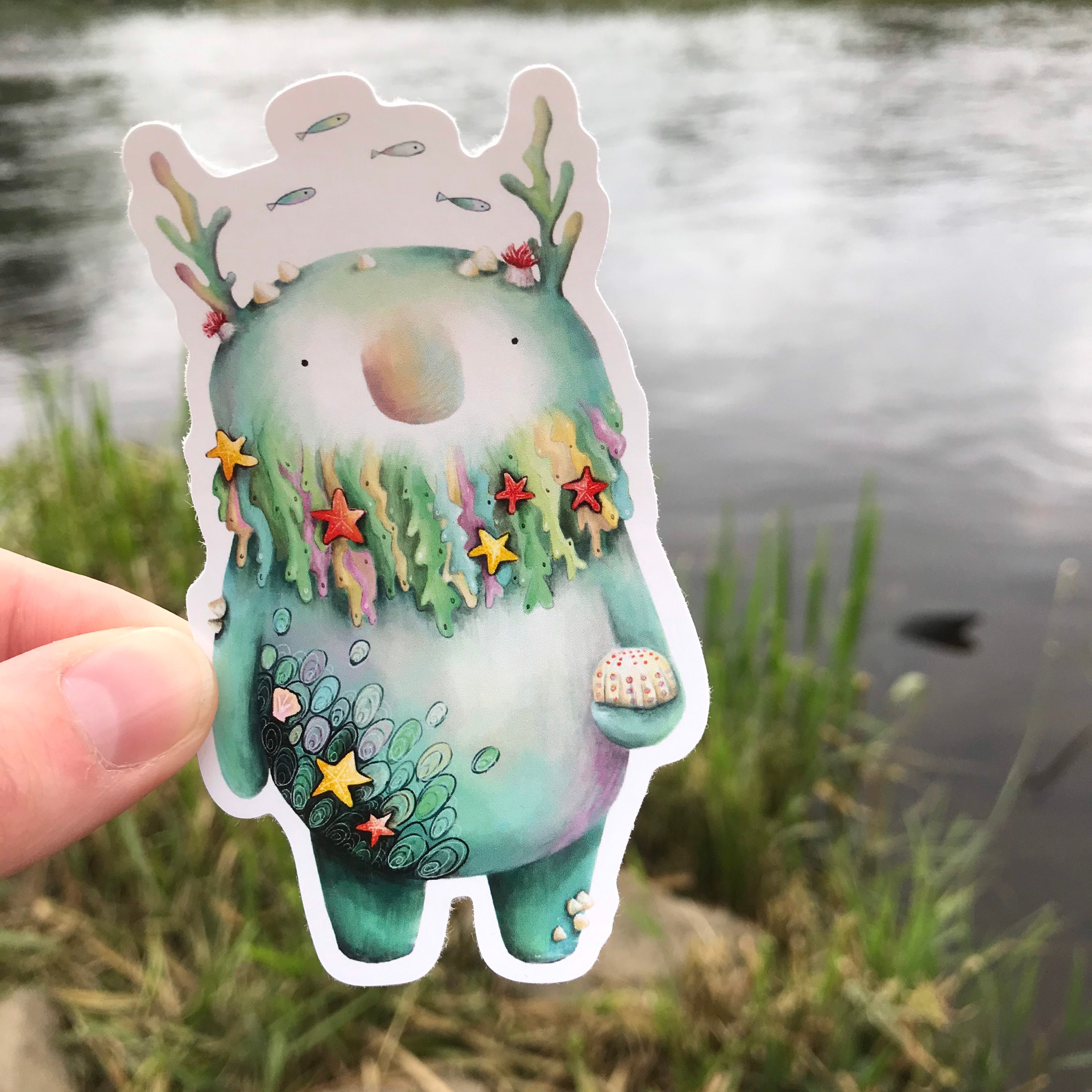 OCEAN SPIRIT Sticker Illustration Catherine Redgate Paper | Etsy