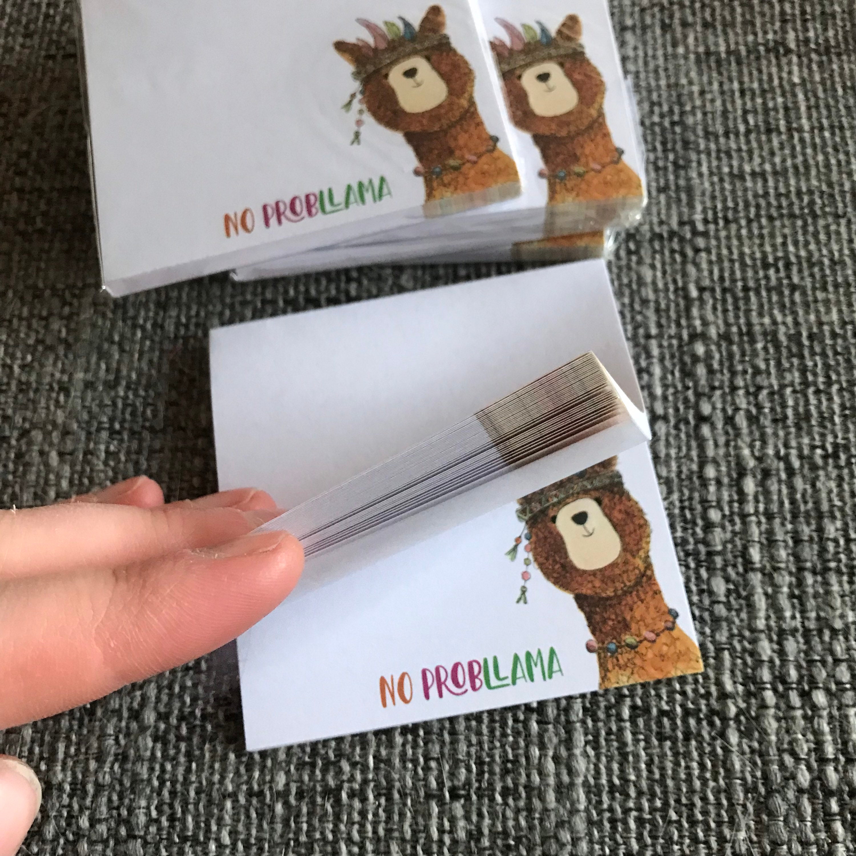 NO PROBLLAMA Llama Memo Pad Notepad Notes Catherine Redgate | Etsy